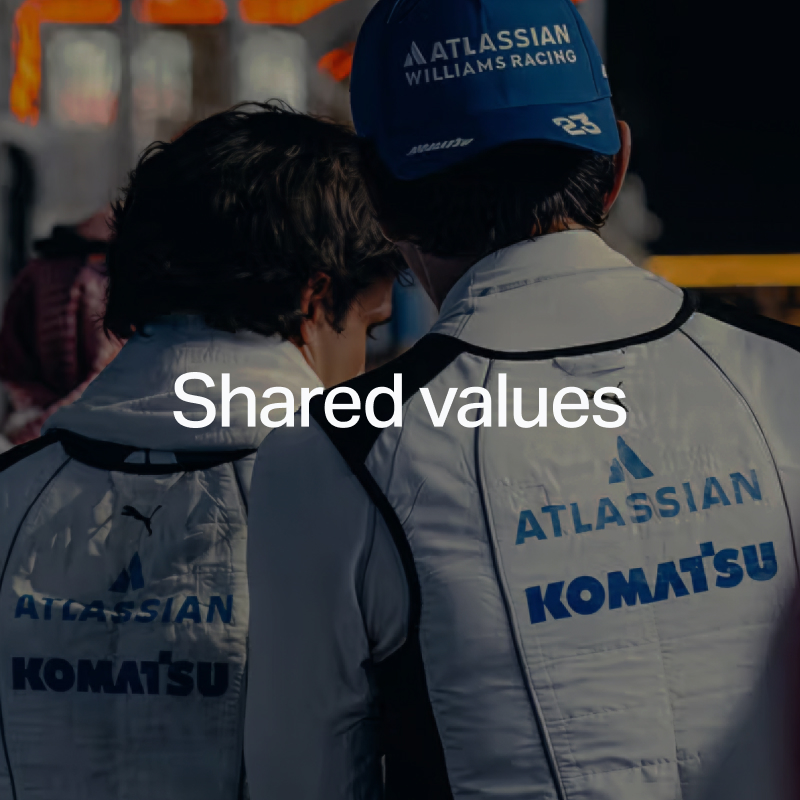 A partnership built on shared values | Komatsu x Atlassian Williams Racing